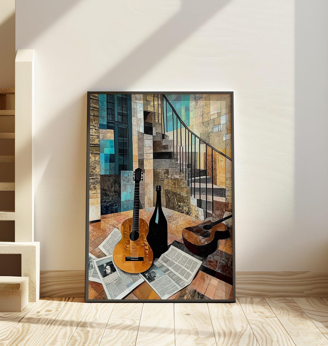 Georges Braque-inspired Cubist Art Poster Cubist Art Print Cubism ...