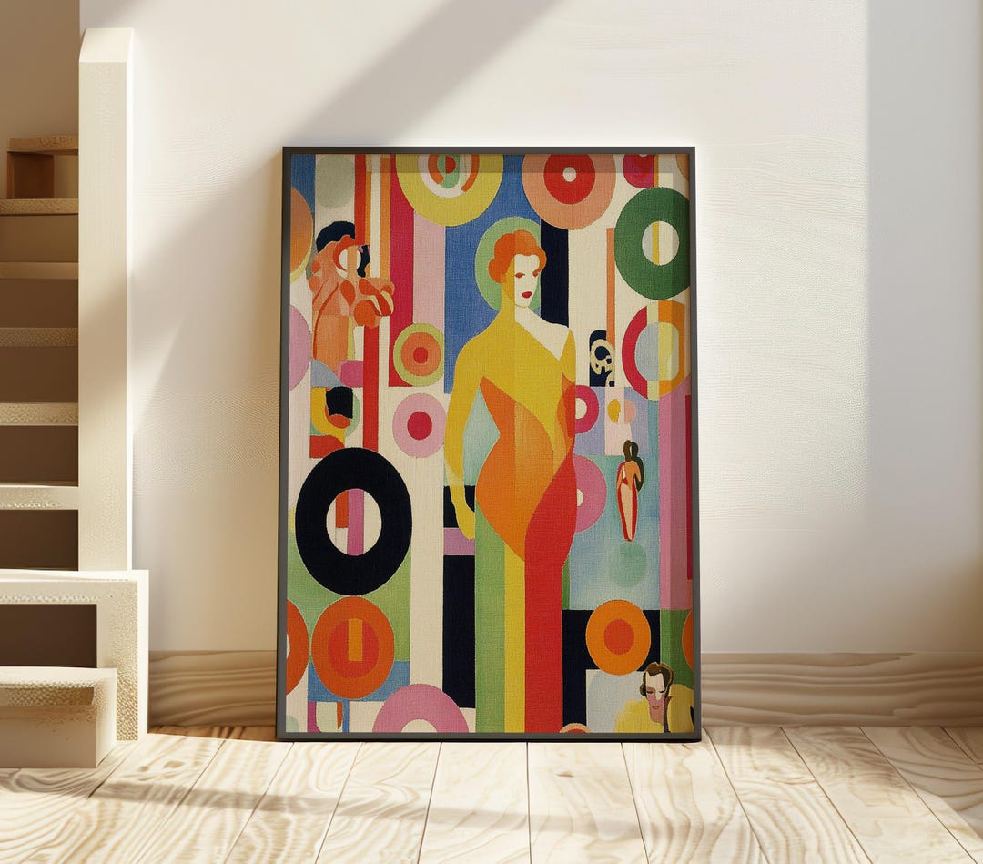 Sonia Delaunay-inspired Orphism Cubism Art Poster – Bold Vibrant Colorful Modern Print ...