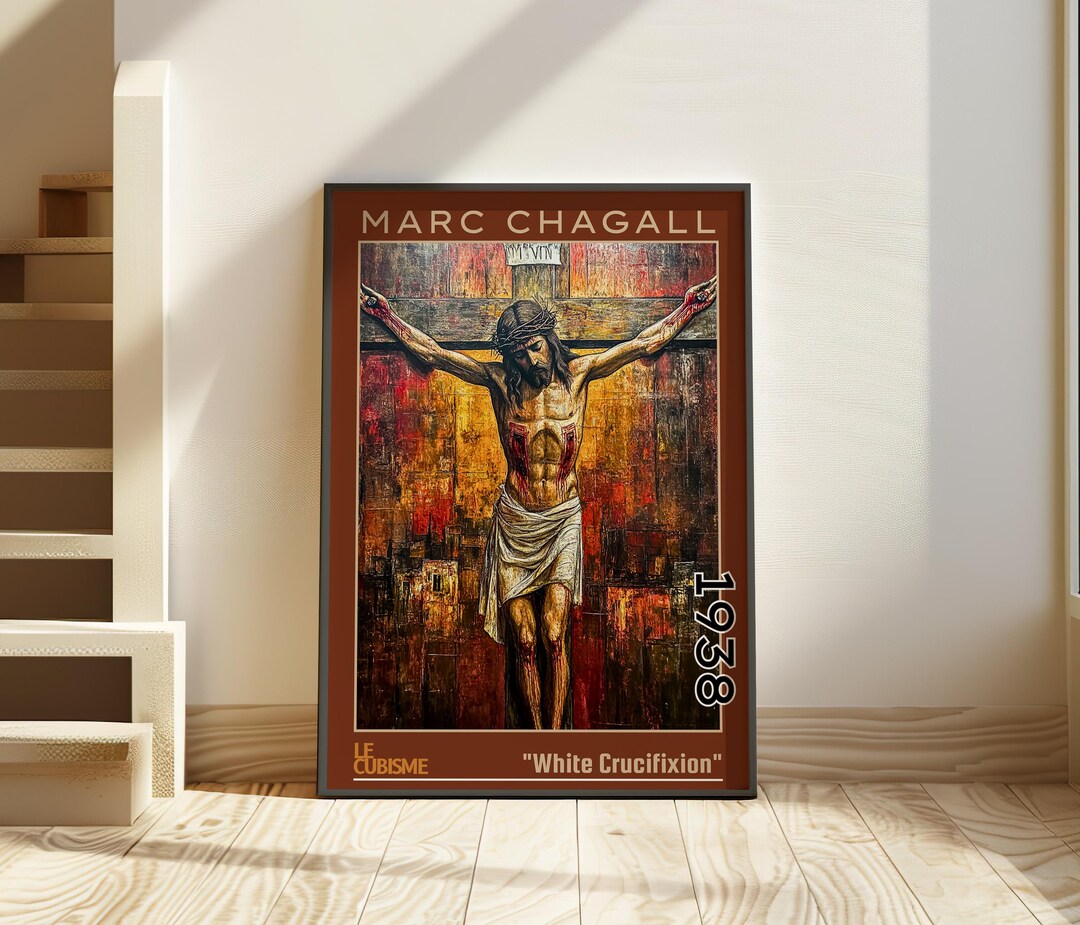 White Crucifixion 1938 – Marc Chagall Print / Poster – Jewish Symbolism ...