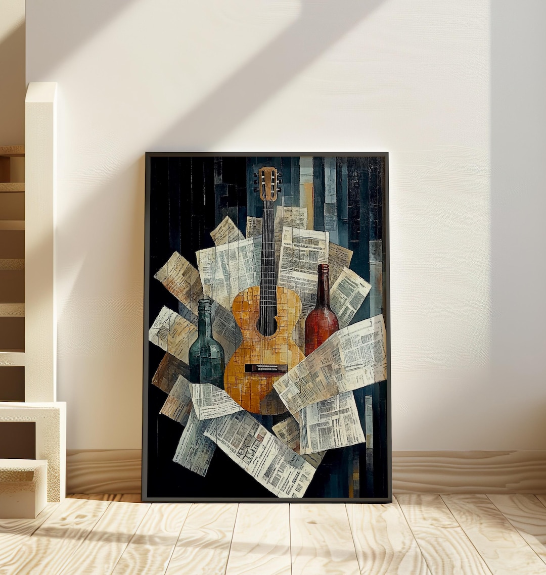 Georges Braque-inspired Cubist Art Poster - Cubist Art Print - Cubism ...