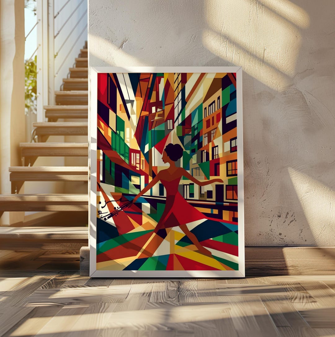 Romare Bearden-inspired Cubism Art Print Poster – Vibrant Abstract ...