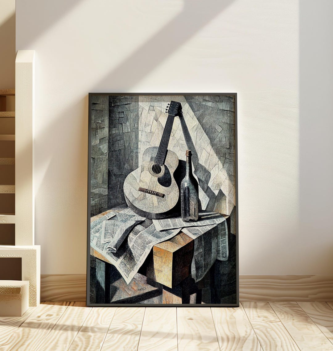 Georges Braque-inspired Cubist Art Poster - Cubist Art Print - Cubism ...