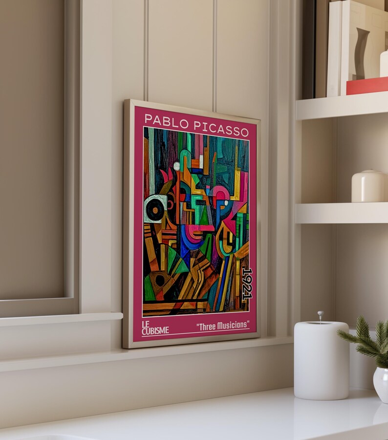 Three Musicians 1921 – Pablo Picasso Poster / Bold Cubist Wall Art ...