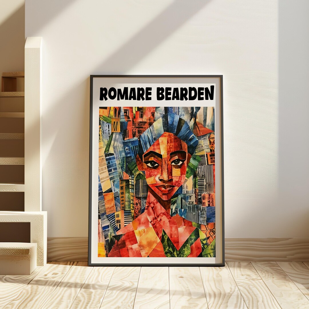 Romare Bearden-inspired Cubism Art Print Poster Vibrant Abstract ...