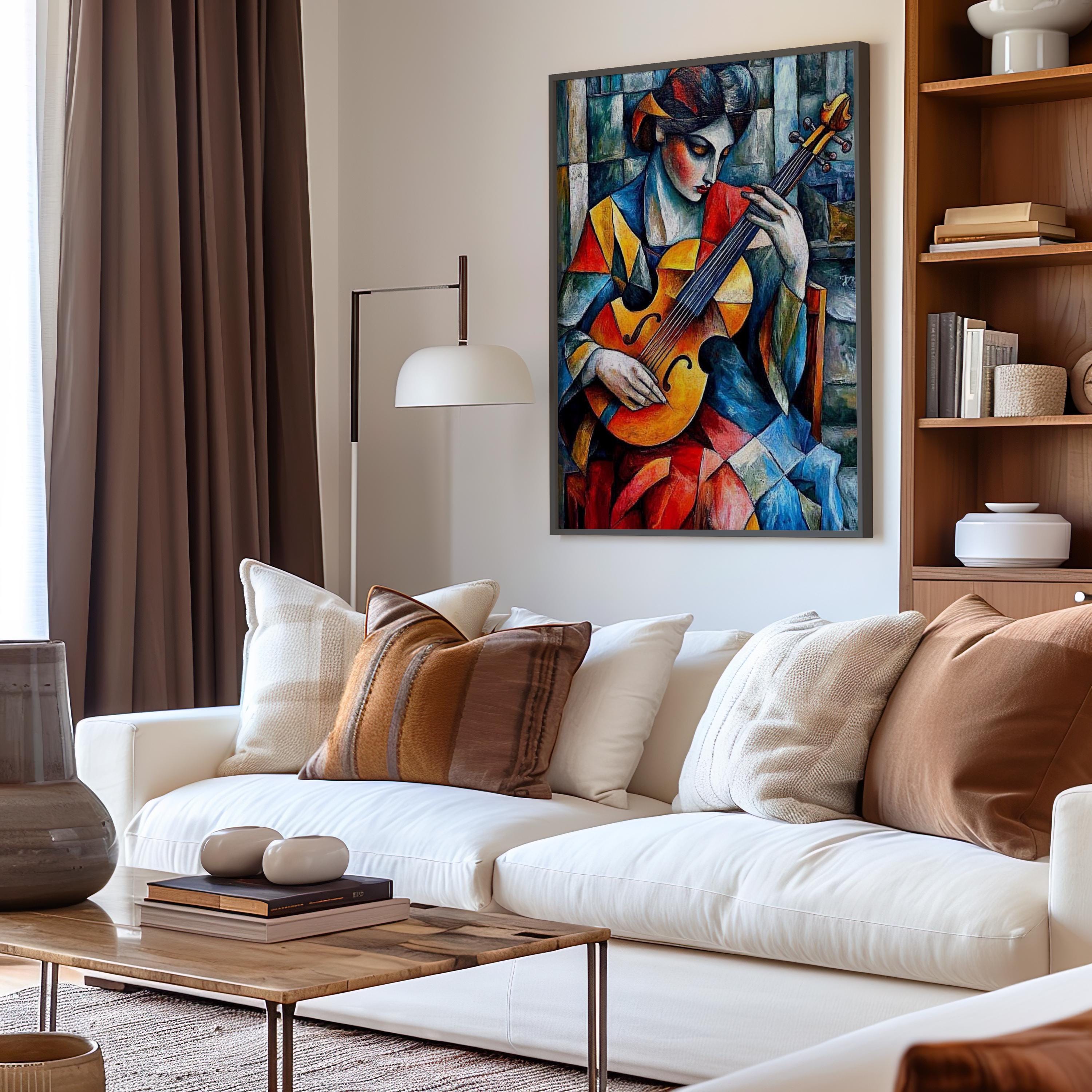 Pablo Picasso Inspired Cubist Poster- Bold Iconic Vibrant Modern Prints ...