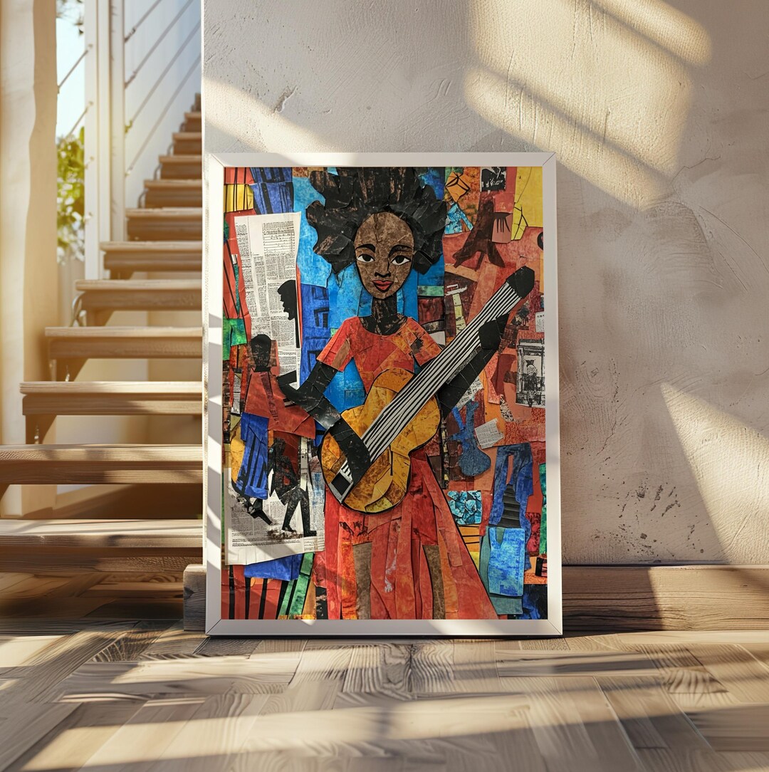 Romare Bearden-inspired Cubism Art Print Poster – Vibrant Abstract ...