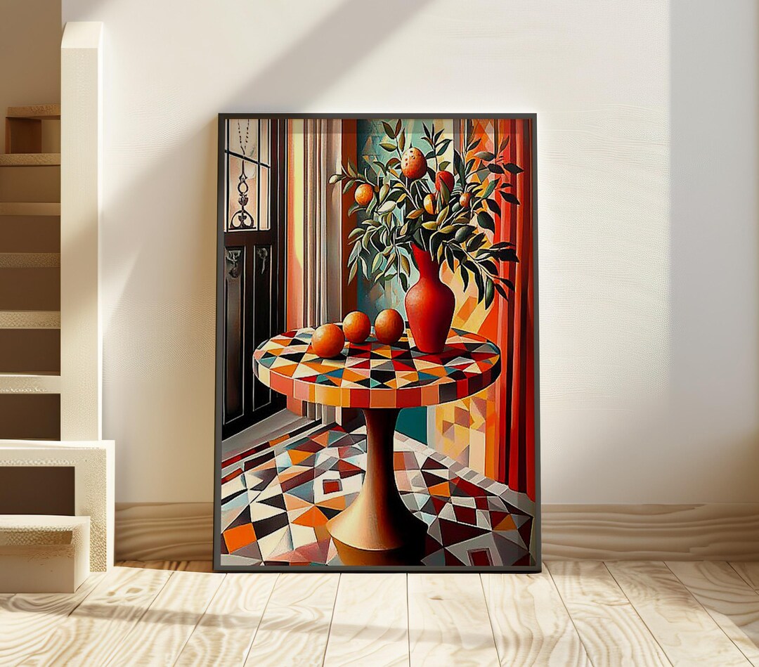 Juan Gris Inspired Art Poster - Cubist Art Print Modern Geometric ...