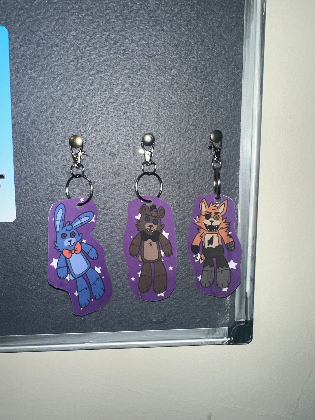 3 FNAF Five Nights at Freddys Handmade Keyrings - Etsy UK