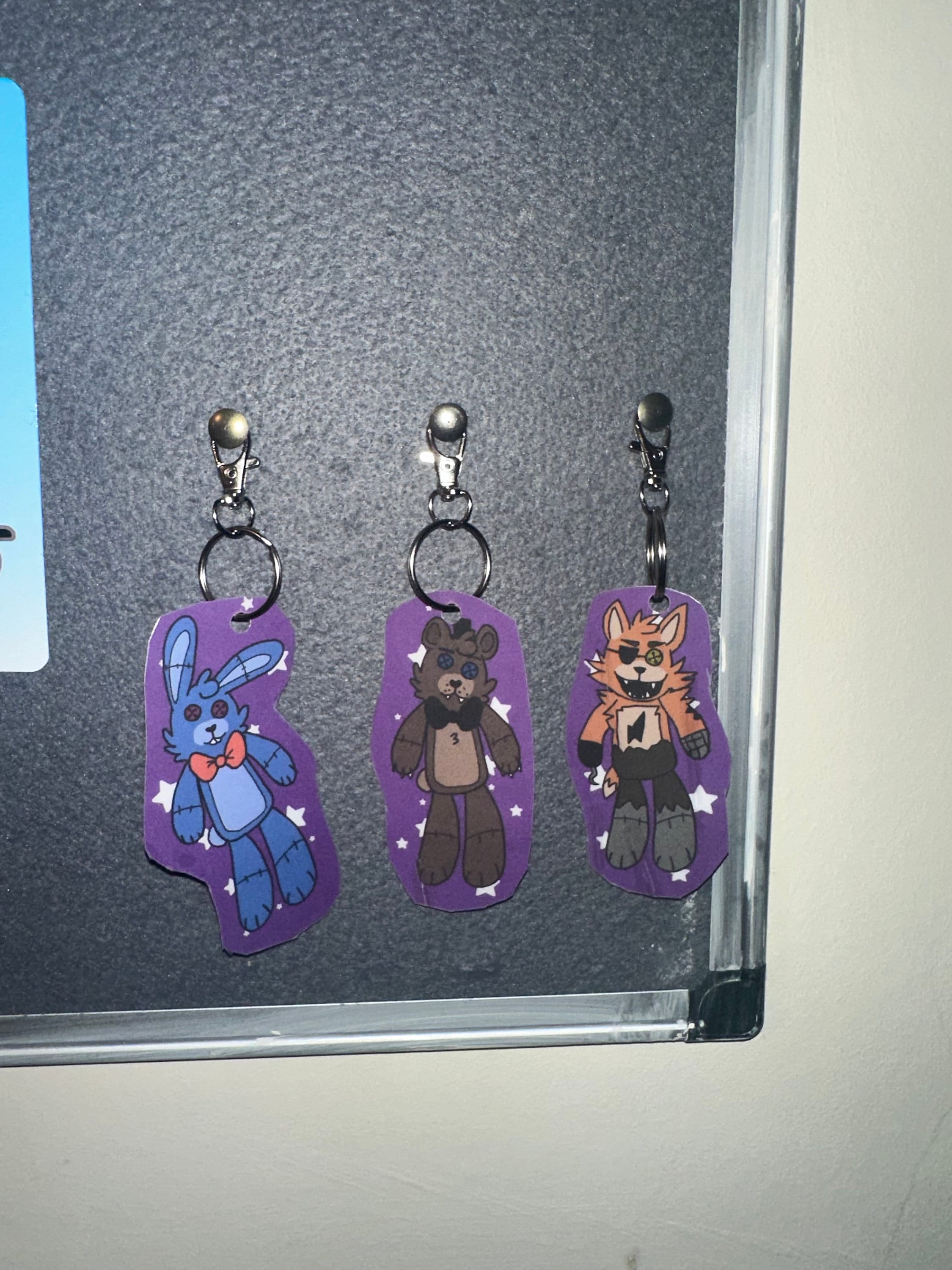 3 FNAF Five Nights at Freddys Handmade Keyrings - Etsy UK