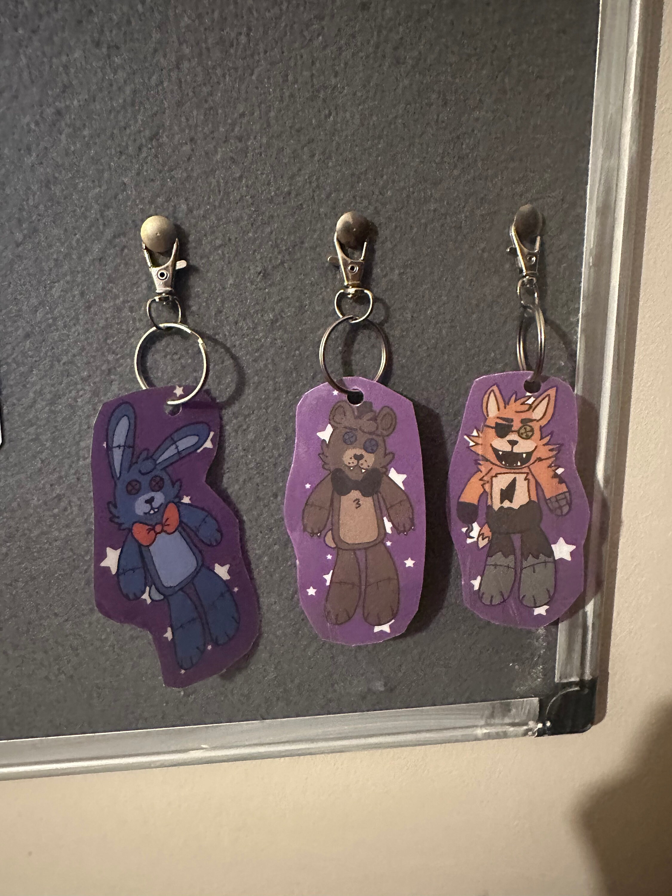 3 FNAF Five Nights at Freddys Handmade Keyrings - Etsy UK