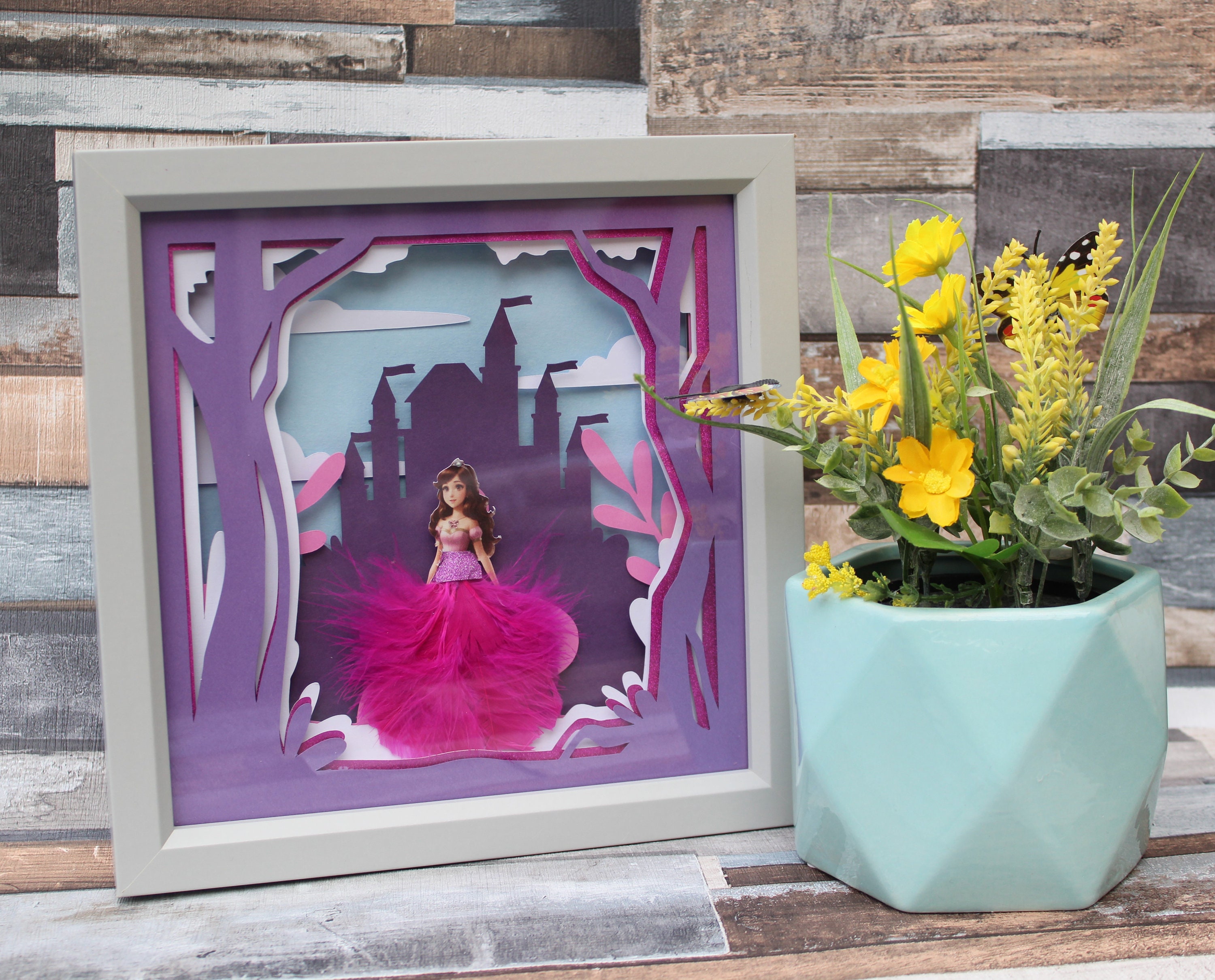 3D Light-up Princess Shadow Box - Etsy