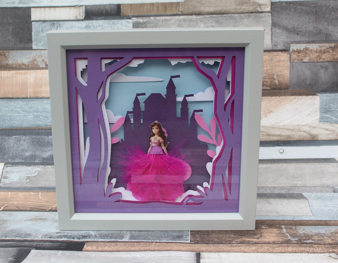 3D Light-up Princess Shadow Box - Etsy
