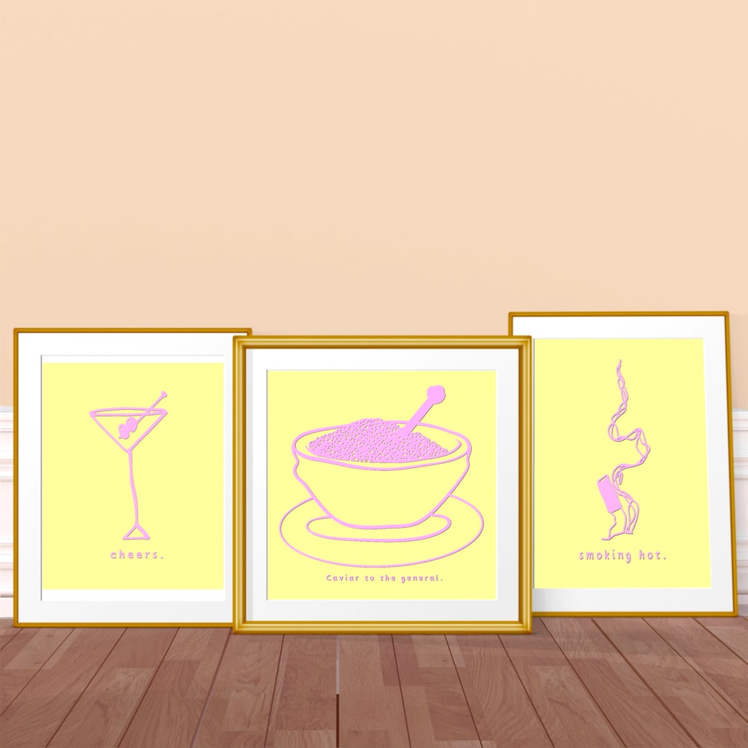 Three Piece Matching Gallery Wall Art Print Set - Etsy