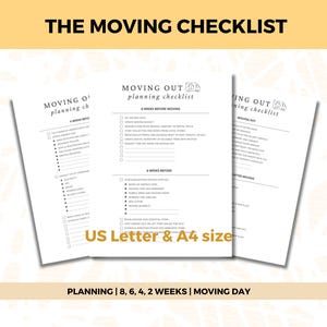 Moving Out Printables, Moving Checklist, Moving Out Printable Checklist ...