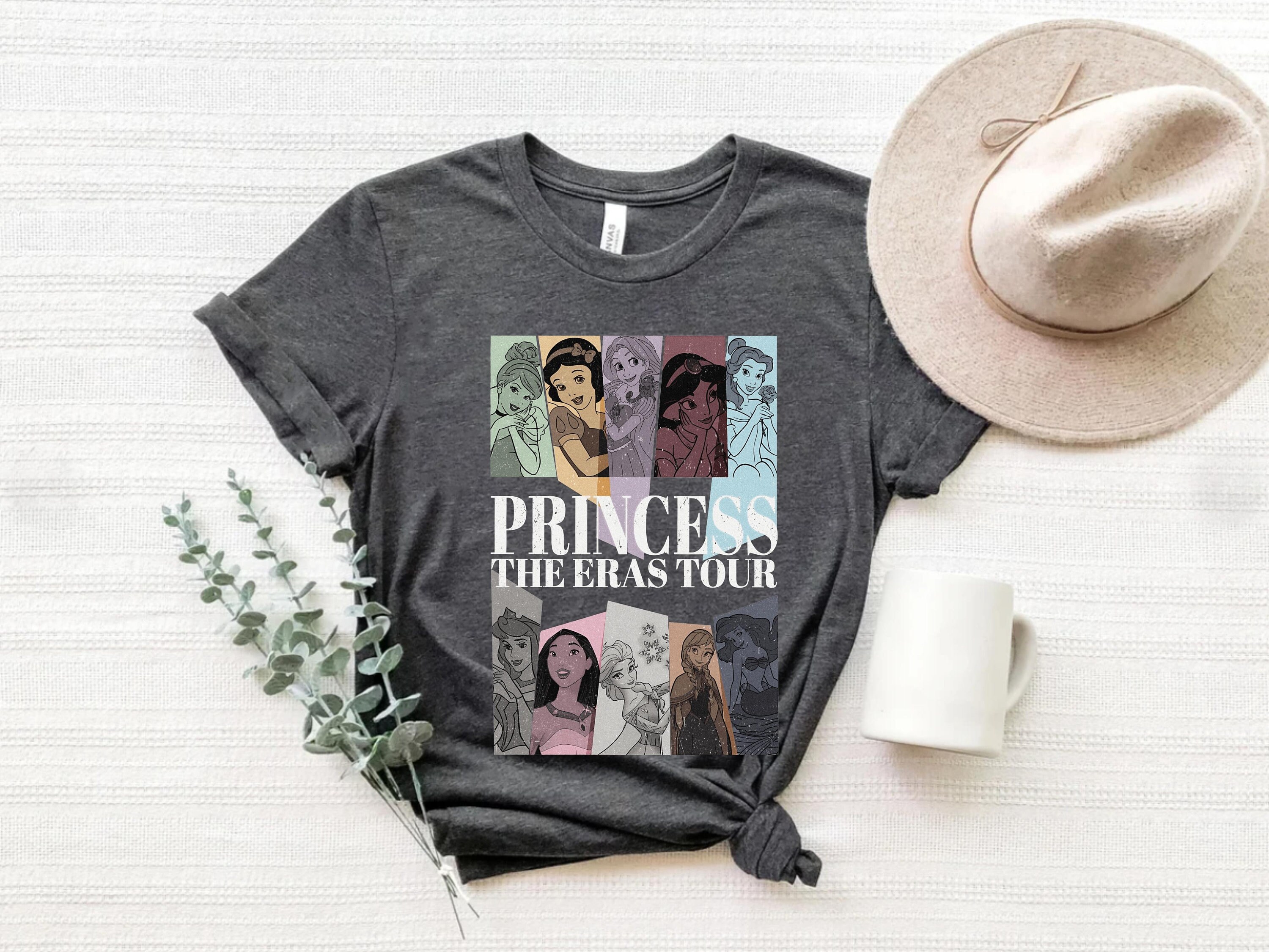Princess Eras Tour Shirt, Disney Princess Shirt, Disney Princess Characters Shirt, Disney Girl ...