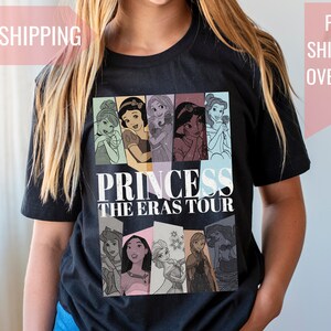 Princess Eras Tour Shirt, Disney Princess Shirt, Disney Princess Characters Shirt, Disney Girl ...