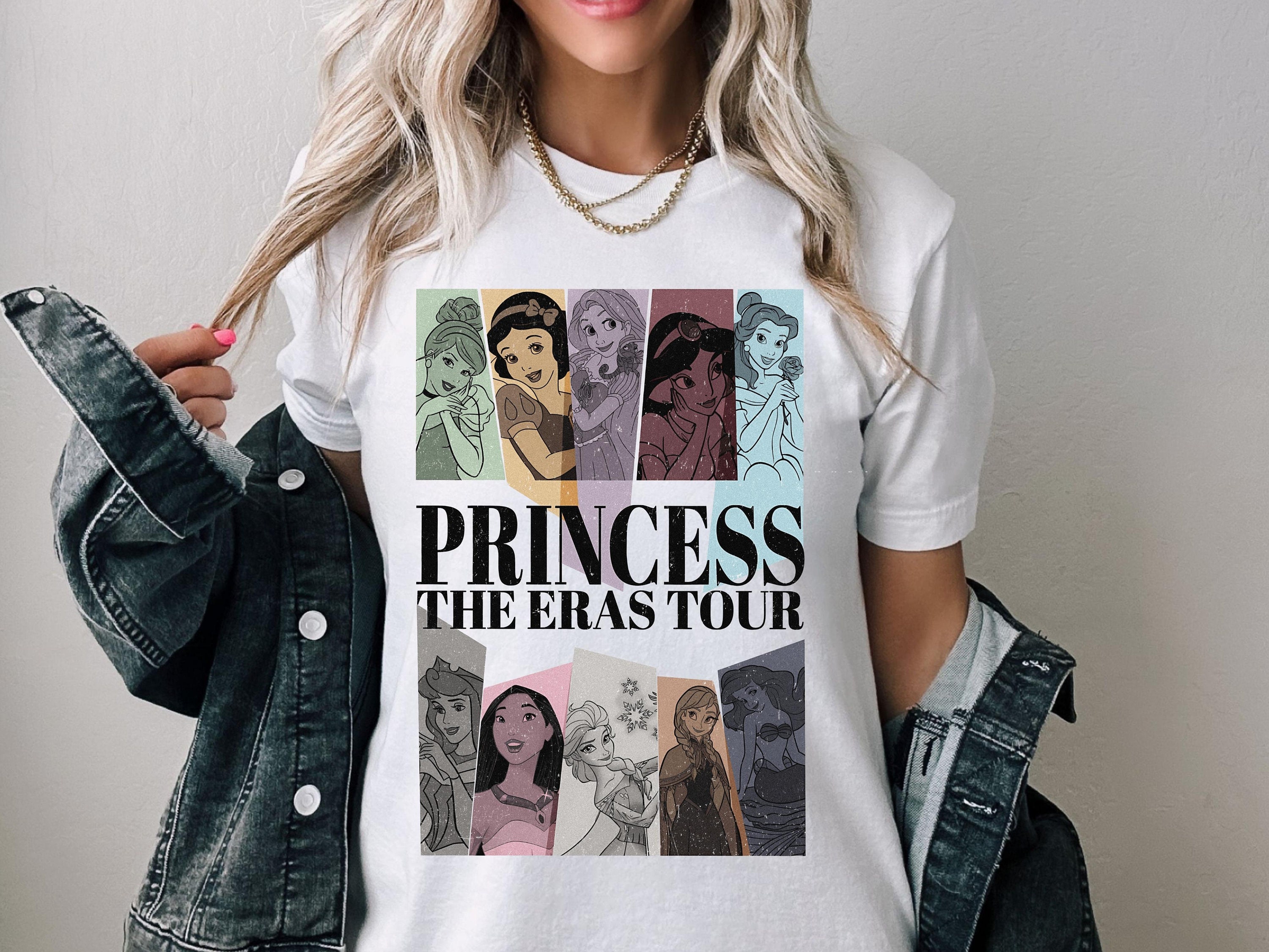 Princess Eras Tour Shirt, Disney Princess Shirt, Disney Princess Characters Shirt, Disney Girl ...