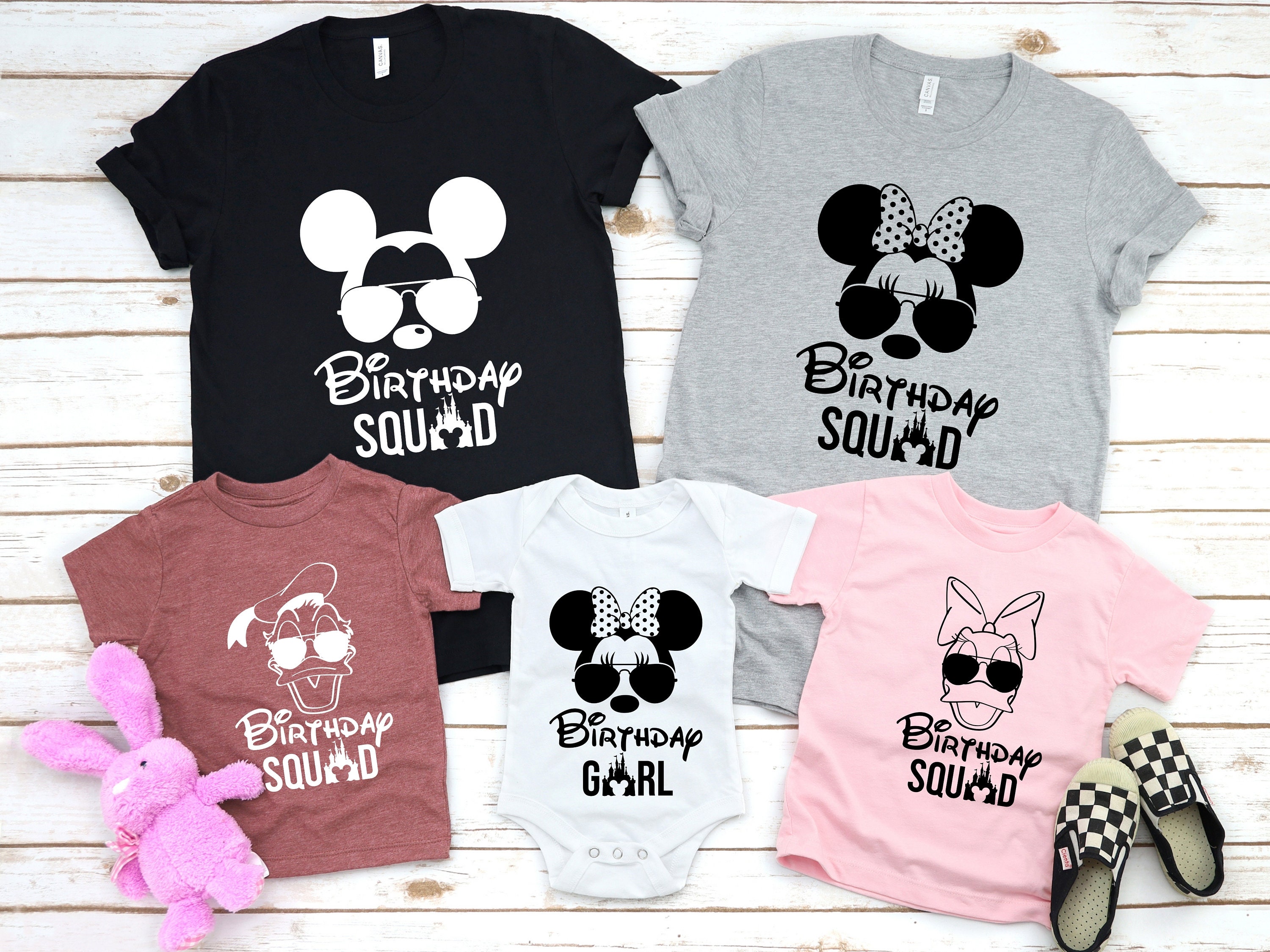 Custom Disney Birthday Squad Shirt, Personalized Disney Family Shirts ...