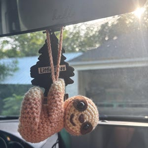 Hanging Sloth Car Mirror - Etsy