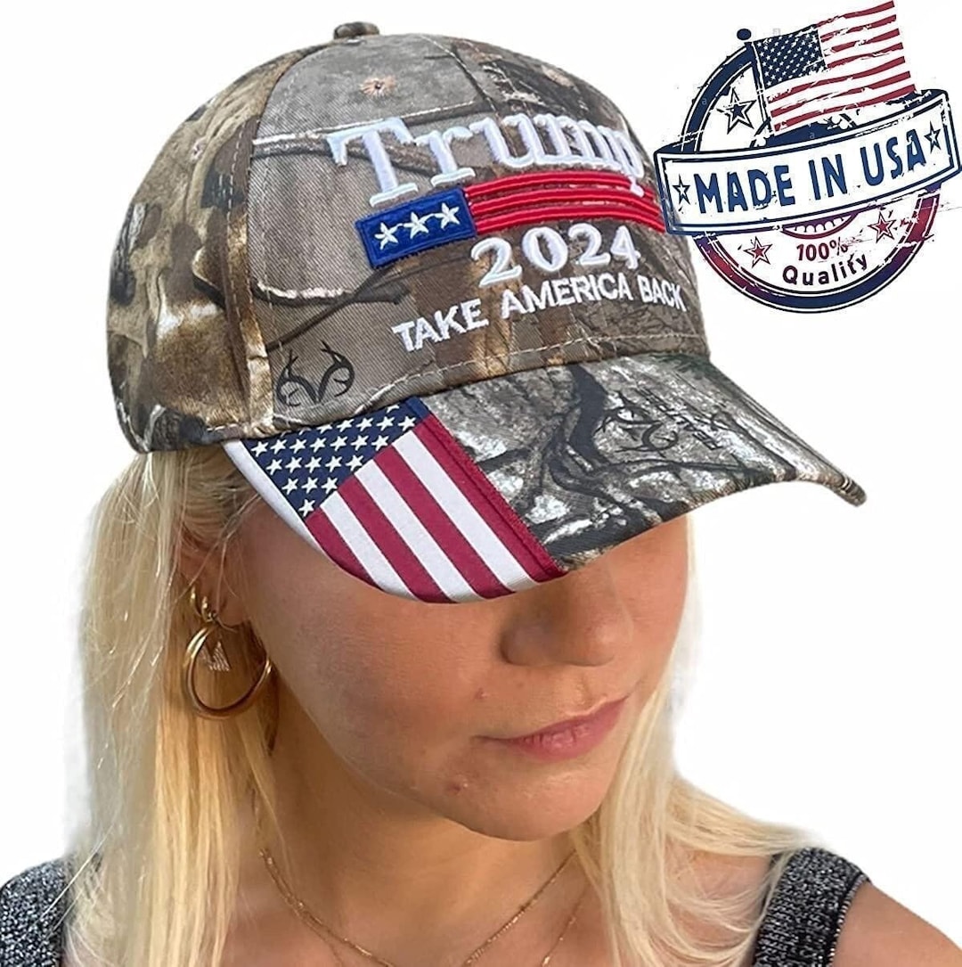 Trump 2024, Donald Trump 2024 Cap, Camouflage USA Flag, Keep America ...