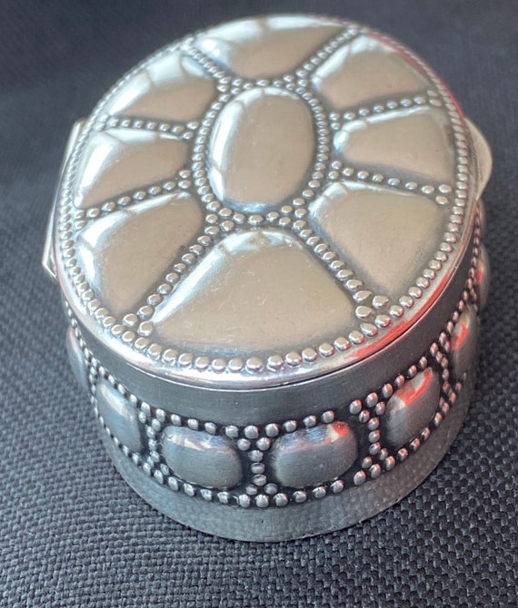 antique 800 silver Art Nouveau pill box, German aroun… - Gem