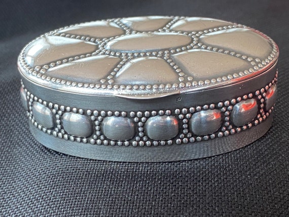 antique 800 silver Art Nouveau pill box, German aroun… - Gem