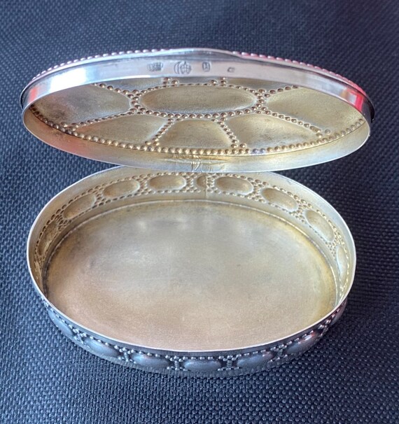 antique 800 silver Art Nouveau pill box, German aroun… - Gem