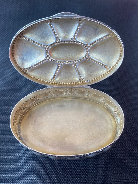 antique 800 silver Art Nouveau pill box, German aroun… - Gem
