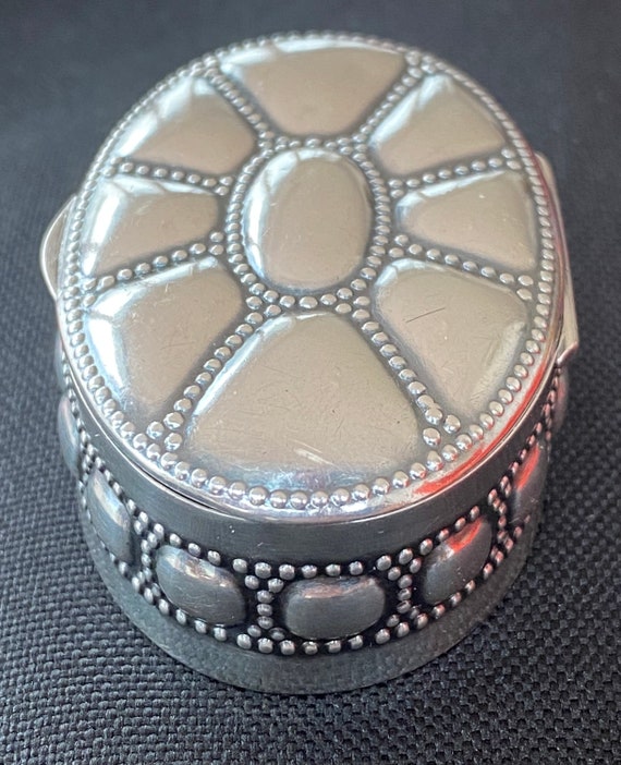 antique 800 silver Art Nouveau pill box, German aroun… - Gem