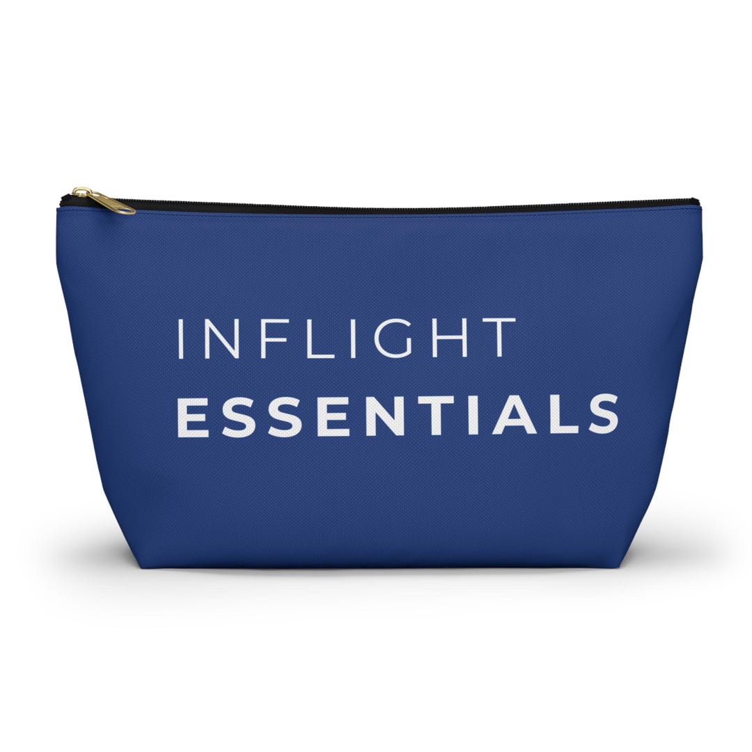 Travel Organizer Pouch In-flight Essentials Bag With T-bottom, Airplane ...