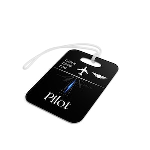 Pilot Luggage Tag Sleek & Professional Travel Accessory for Cabin Crew ...