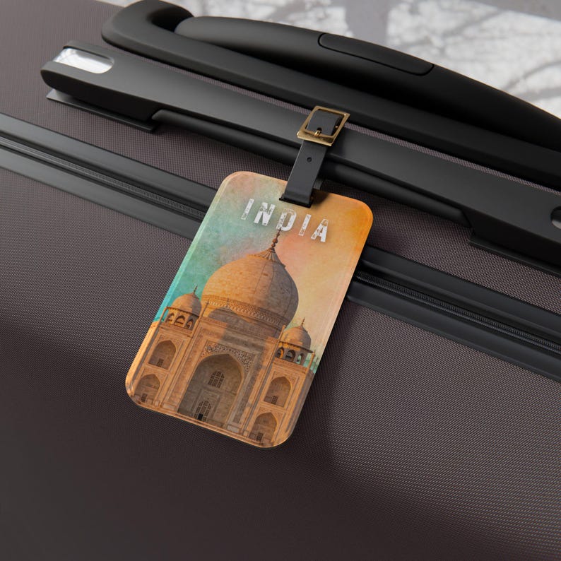Taj Mahal Luggage Tag, Travel Baggage Identifier, Wanderlust Suitcase ...