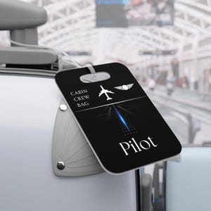 Pilot Luggage Tag Sleek & Professional Travel Accessory for Cabin Crew ...