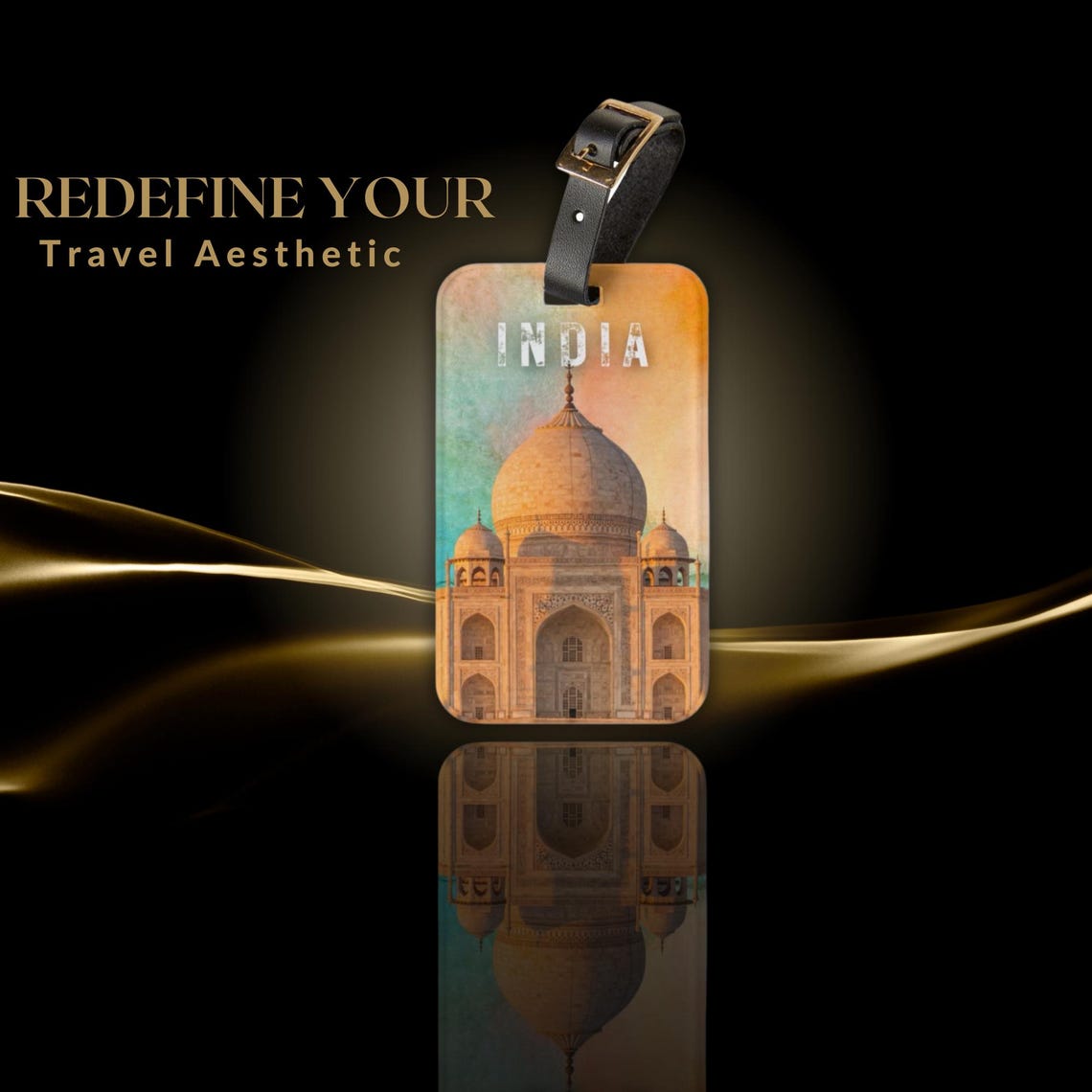 Taj Mahal Luggage Tag, Travel Baggage Identifier, Wanderlust Suitcase ...