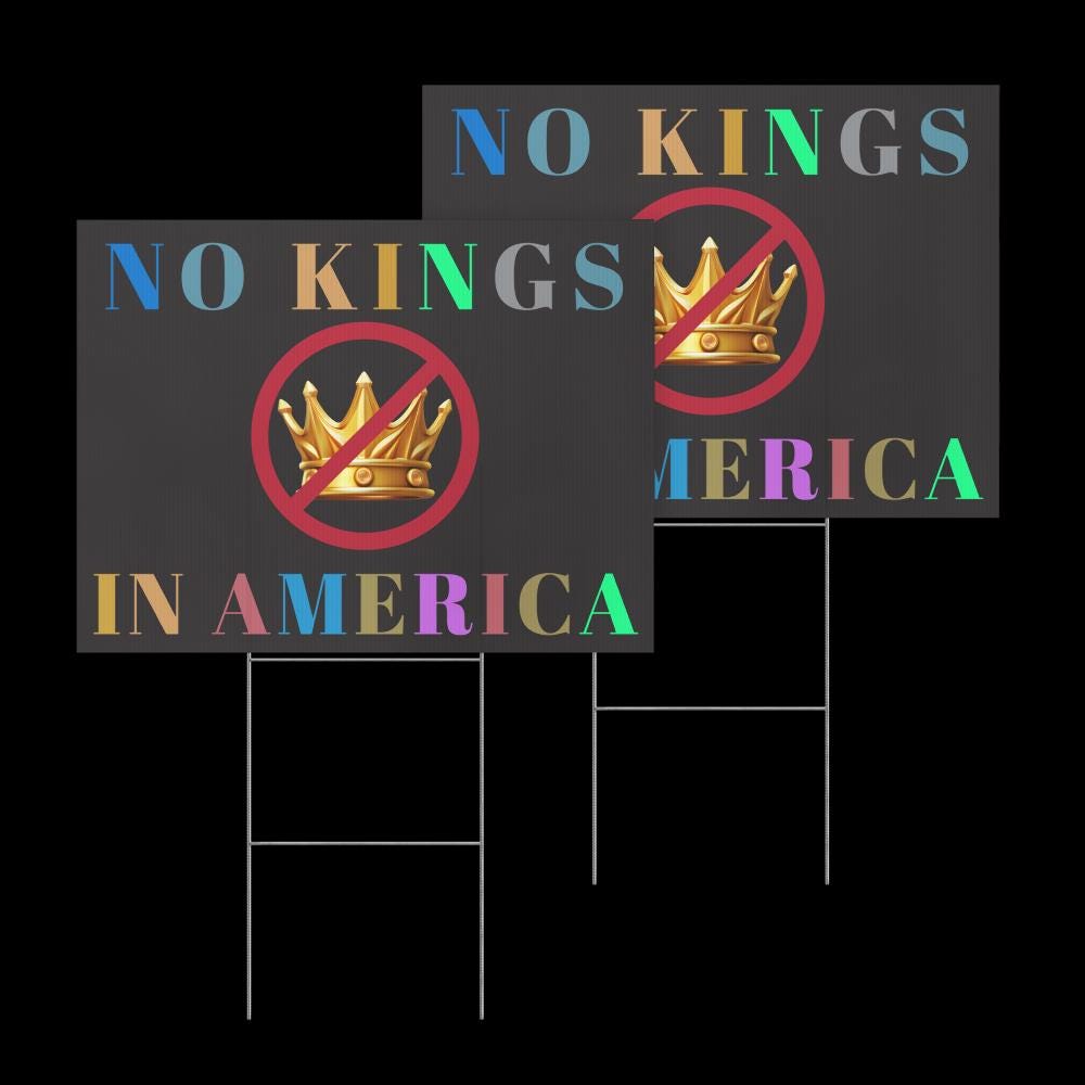No Kings in America Yard Sign - Resist Hate Lawn Sign, Resist Racism ...