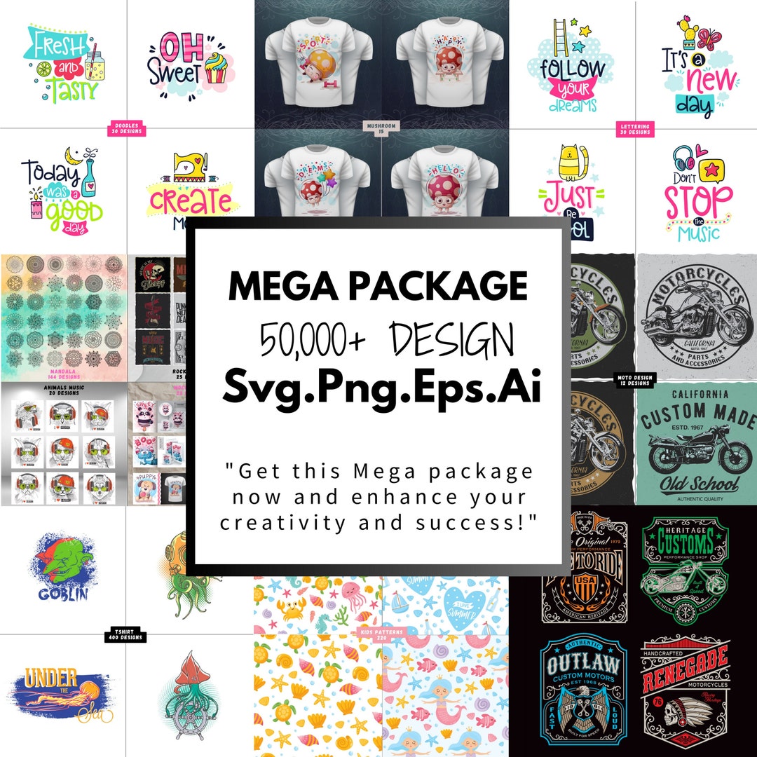 Mega SVG Package T Shirt Designs SVG Svg Files for Cricut - Etsy UK