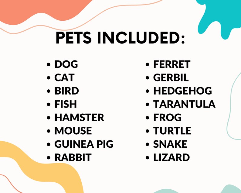 Pet Animal Flashcards Montessori 3 Part Cards Nomenclature Cards ...