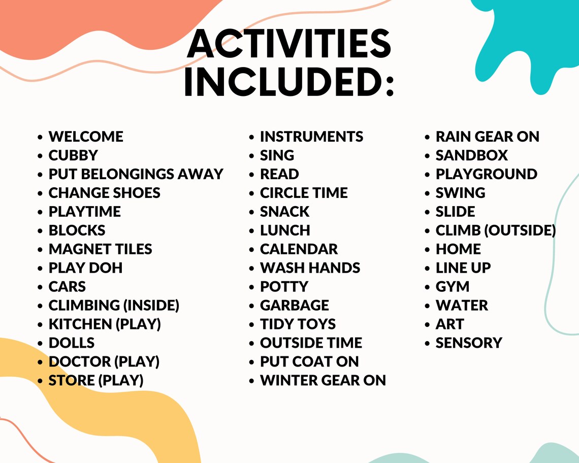 Classroom Routine Cards - Daycare / Preschool / Kindergarten / Autism ...