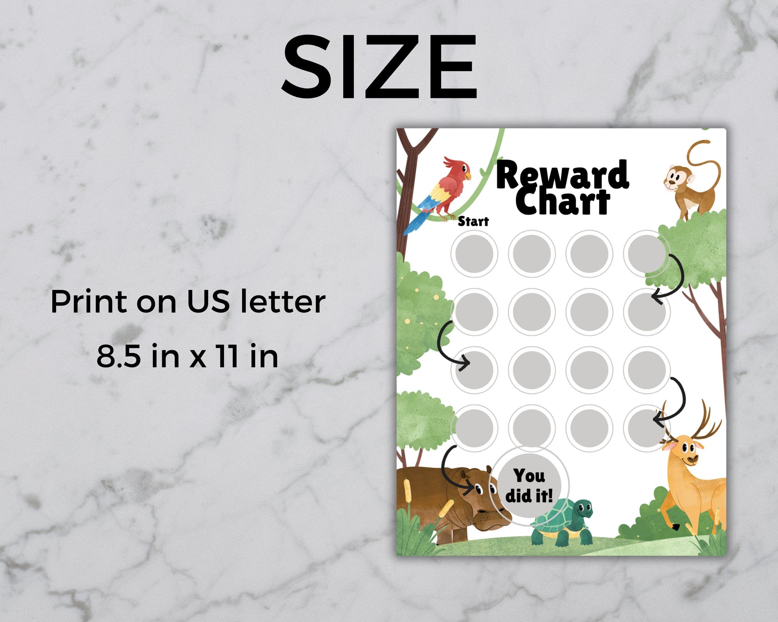 Reward Chart - Potty Training Sticker Chart - Encourage Good Behaviours ...