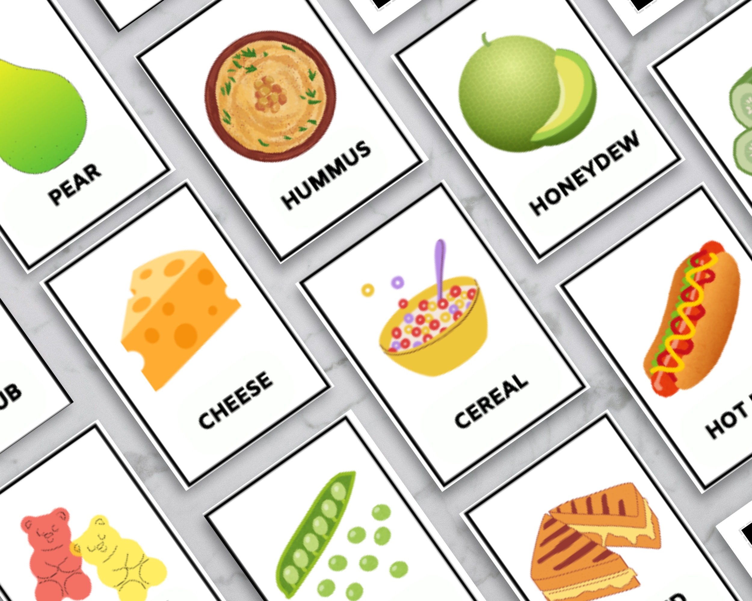 Food Flashcards - 96 Communication Aids for Non-verbal Children ...