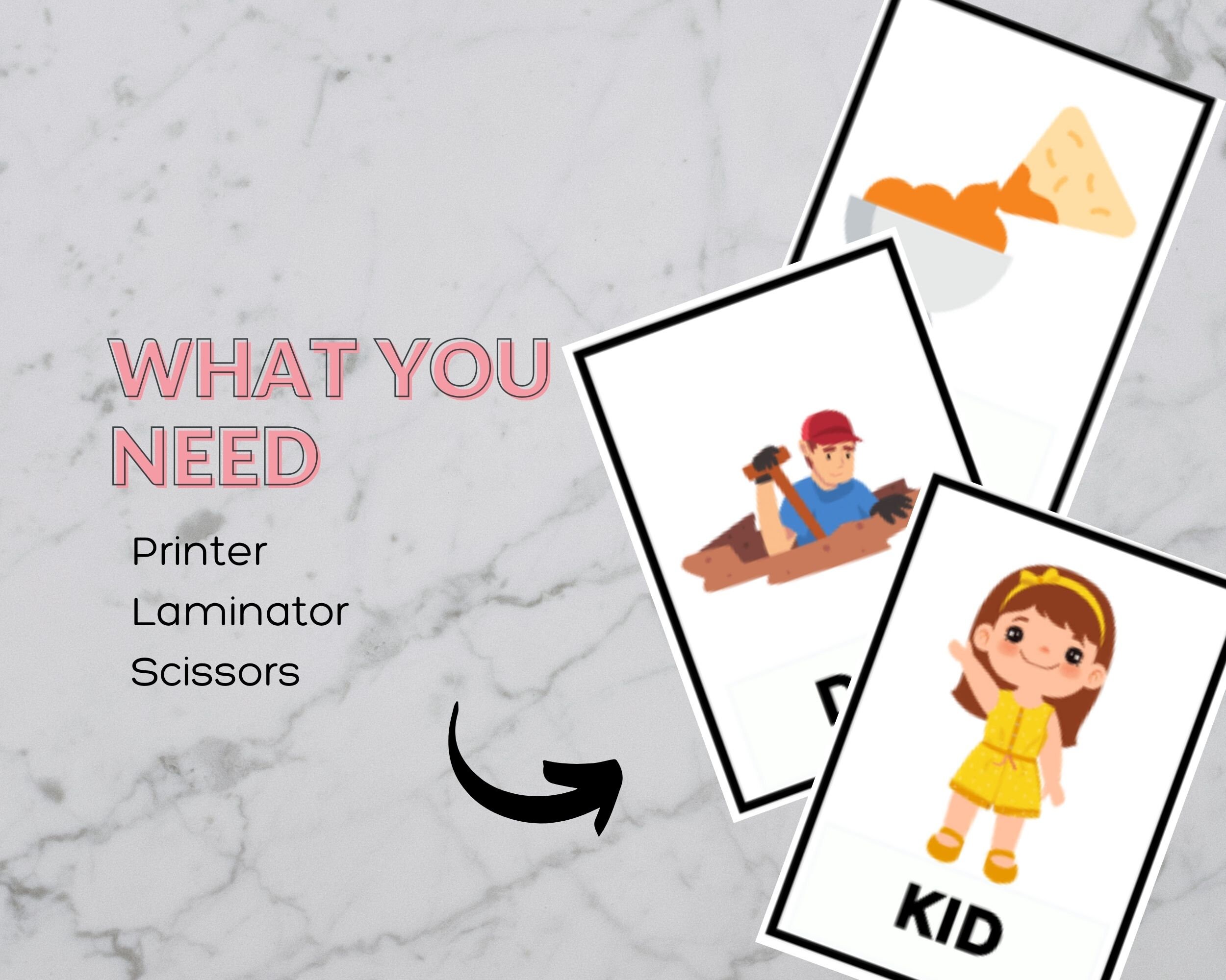 CVC Flashcards With I - 3 Part Cards - Spelling and Reading Activity ...