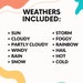 Weather Flashcards - Montessori 3 Part Cards - Toddlers, Preschool ...