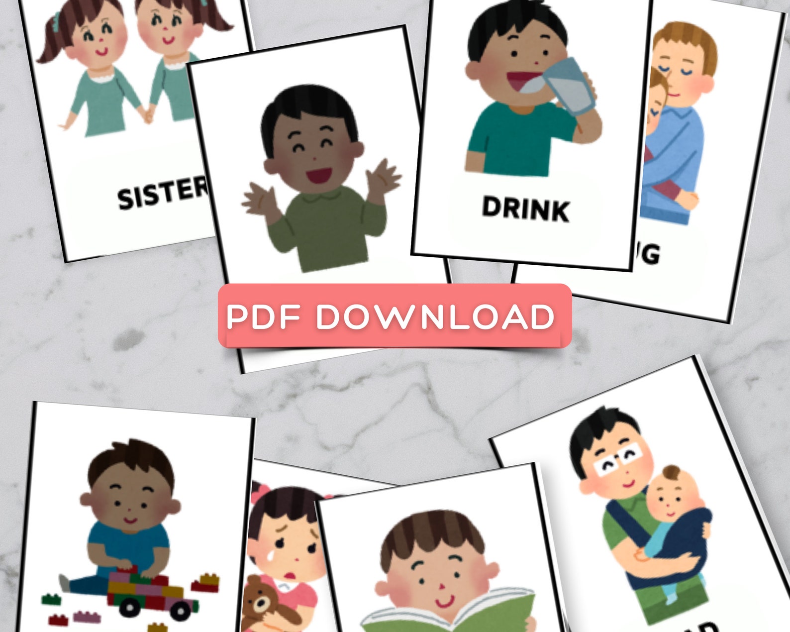 48 Communication Cards: Speech Delay & Autism Visual Supports ...