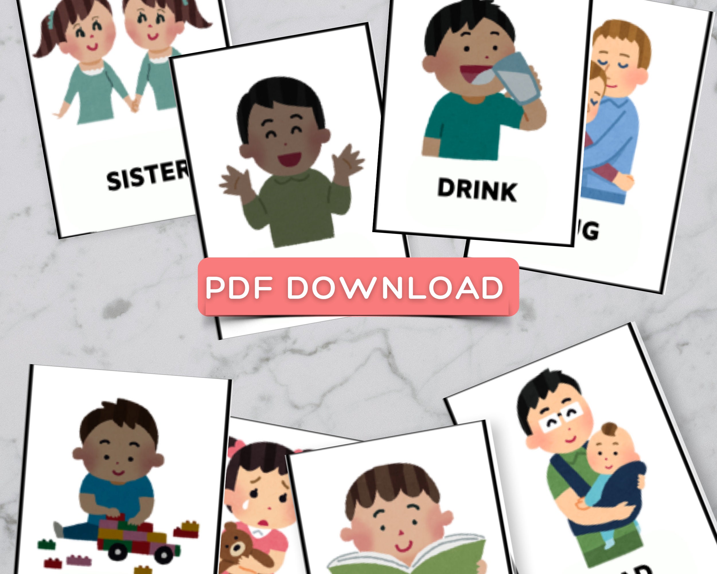 48 Communication Cards: Speech Delay & Autism Visual Supports ...