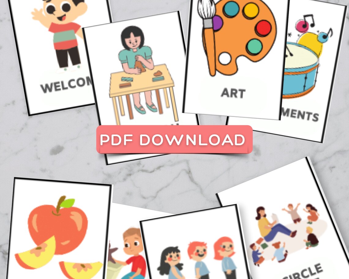 Classroom Routine Cards Daycare / Preschool / Kindergarten / Autism ...