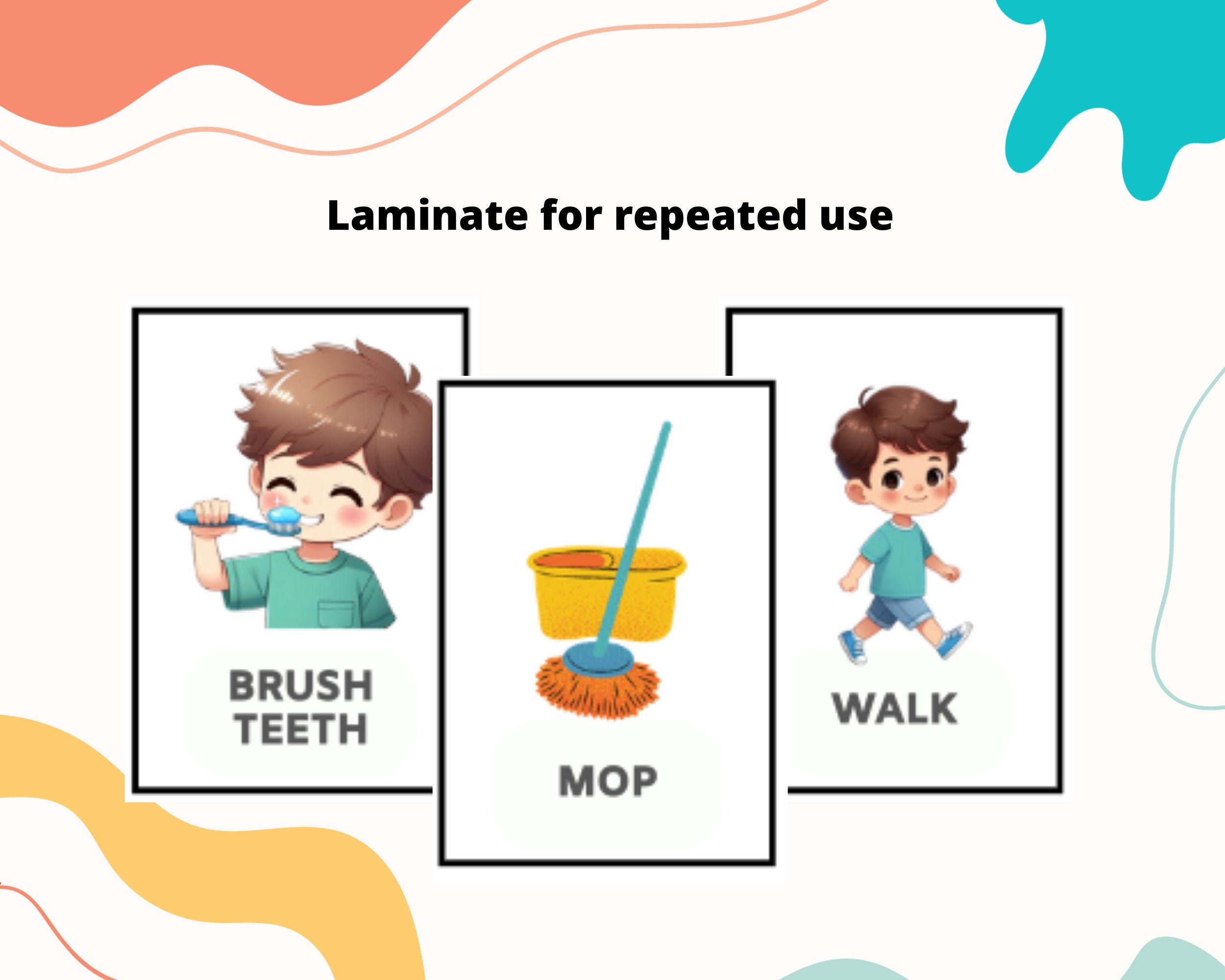 Toddler / Preschool Routine Rhythm Cards 72 Picture Cards for Daily ...