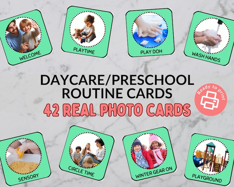 Classroom Routine Cards - Daycare / Preschool / Kindergarten ...