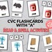 CVC Flashcards With A - 3 Part Cards - Spelling and Reading Activity ...