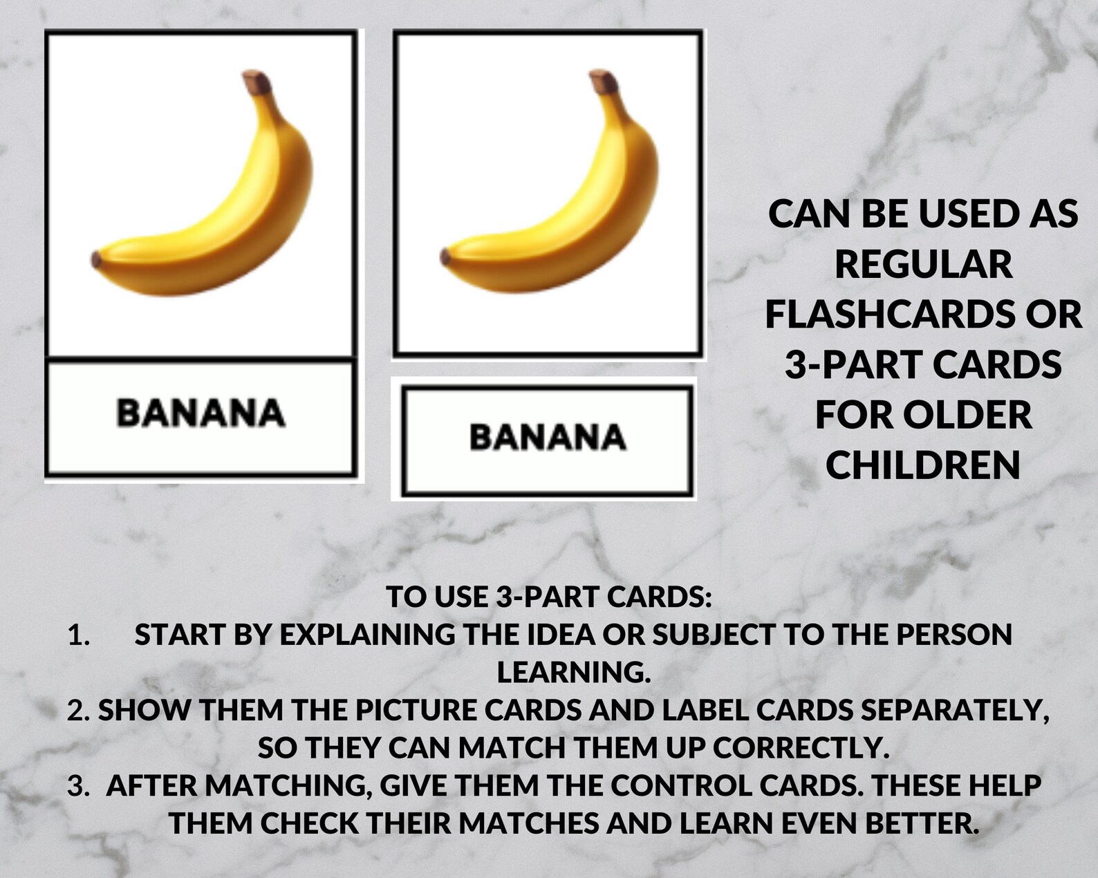 Fruit & Vegetable Flashcards - Montessori 3 Part Cards - Toddlers ...