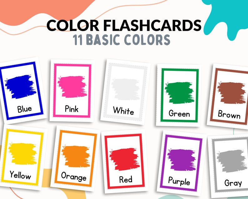 Printable Color Flashcards for Toddlers & Preschool - Montessori ...
